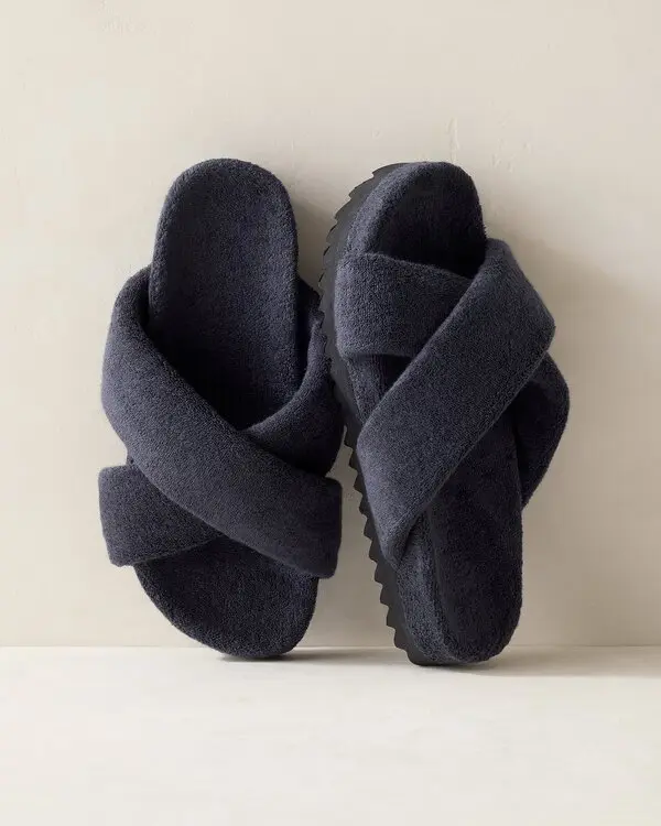 HAVEN WELL WITHIN Resti Criss-cross Terry Slippers - Nightfall