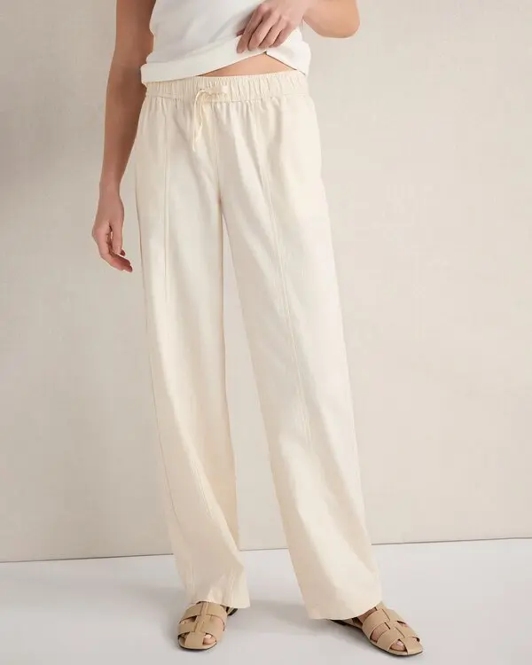 HAVEN WELL WITHIN Cotton Denim Barrel Leg Pants