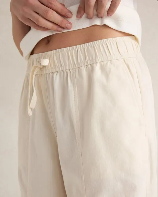 HAVEN WELL WITHIN Cotton Denim Barrel Leg Pants