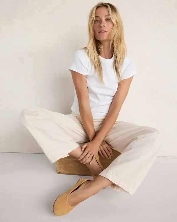 HAVEN WELL WITHIN Cotton Denim Barrel Leg Pants
