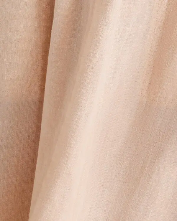 HAVEN WELL WITHIN Linen Drawstring Midi Skirt - White