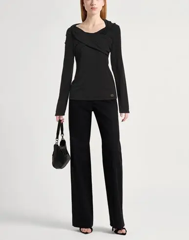 TWINSET Long Sleeve Gathered Crepe Top