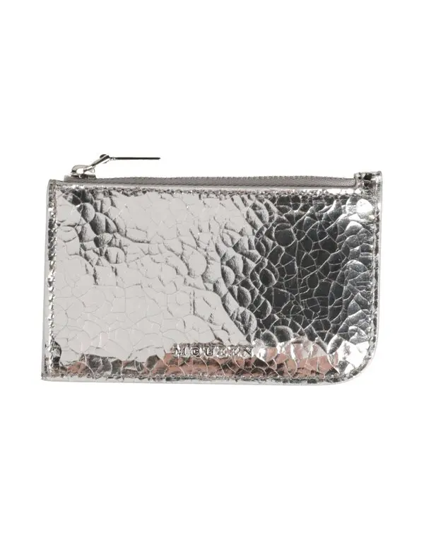 Alexander McQueen Coin Purse Leather - Silver