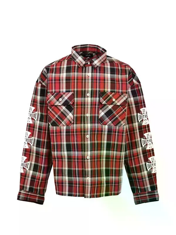BREATH Check-pattern Logo-print Shirt