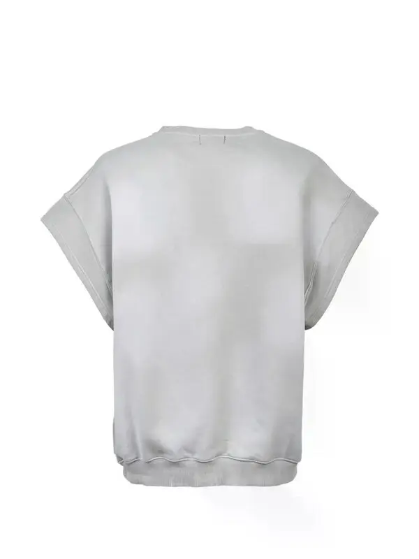 BREATH Embroidered Logo Short-sleeve Sweater