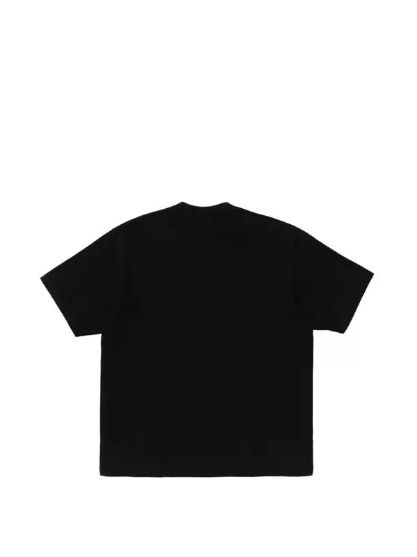 A BATHING APE Camo-print Logo-print T-shirt - Black