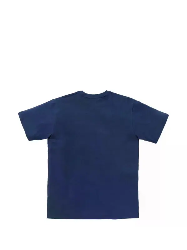 A BATHING APE Logo-print Cotton T-shirt - Blue