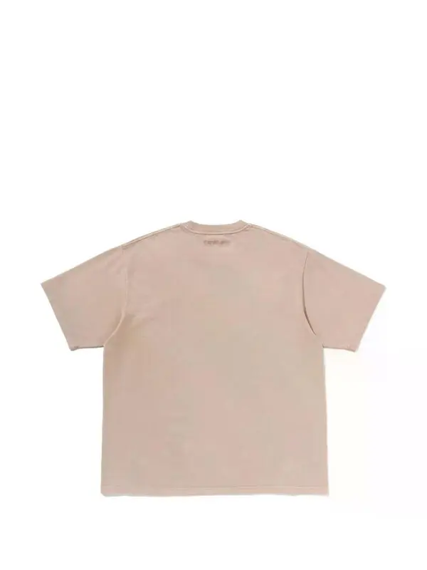 A BATHING APE Logo-embroidered T-shirt - Neutrals