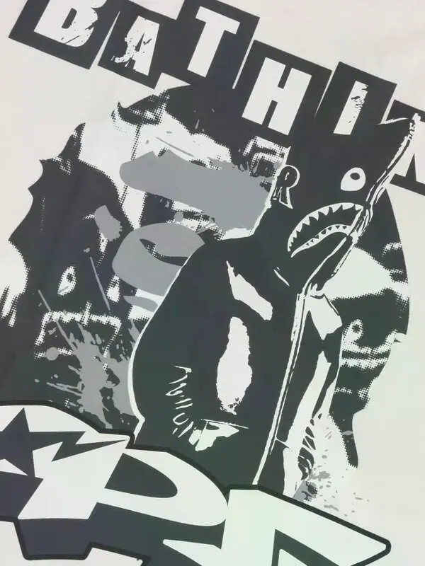 A BATHING APE Graphic-print Cotton T-shirt - Neutrals
