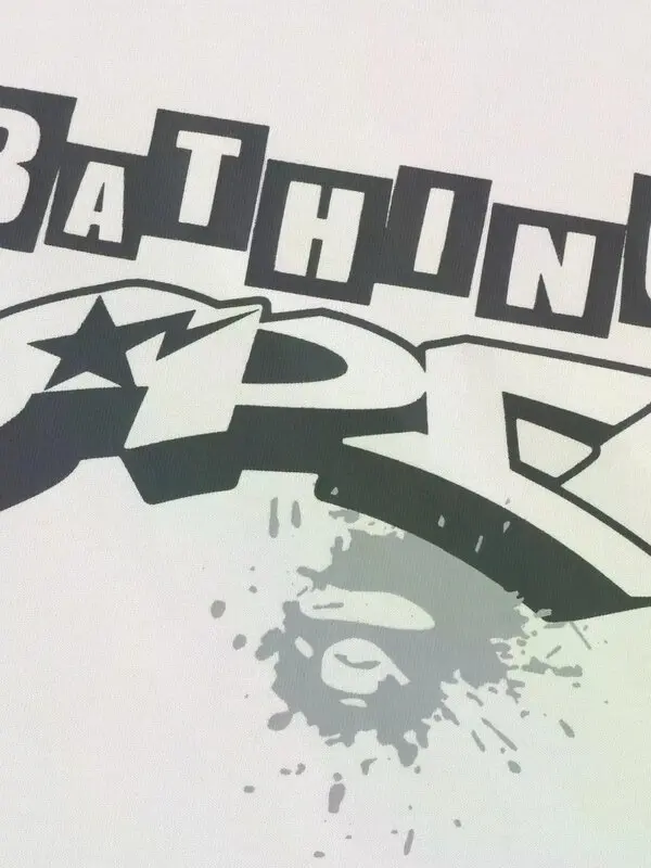 A BATHING APE Graphic-print Cotton T-shirt - Neutrals