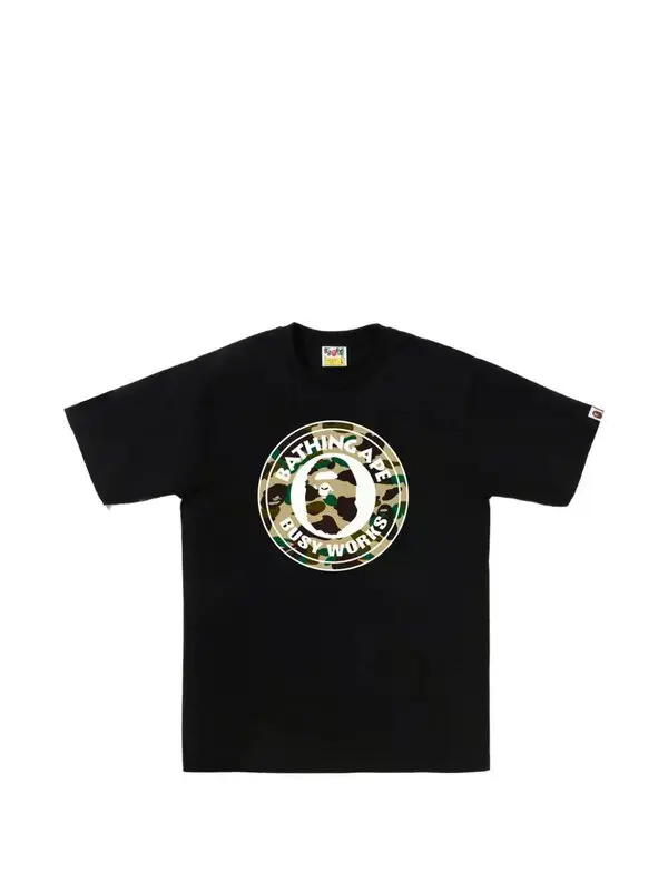 A BATHING APE Busy Works Camouflage-print T-shirt - Black