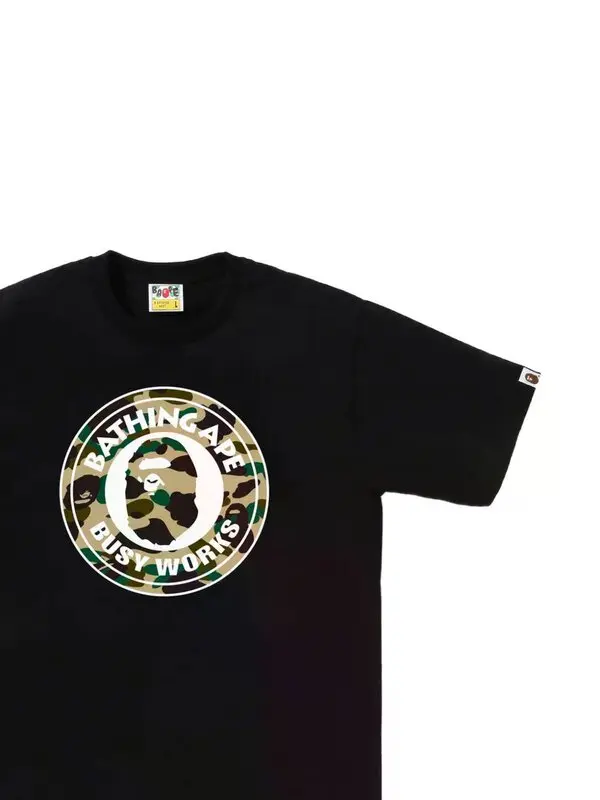 A BATHING APE Busy Works Camouflage-print T-shirt - Black