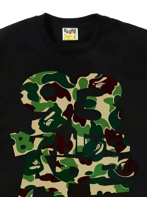 A BATHING APE Abc Camo Logo-print T-shirt - Black