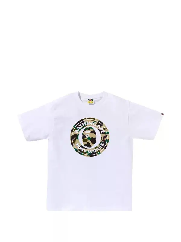 A BATHING APE Busy Works Camouflage-print T-shirt - White