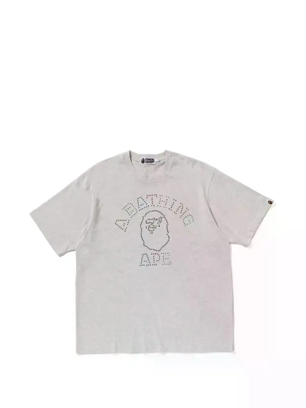 A BATHING APE Rhinestone-embellished Ape Head T-shirt