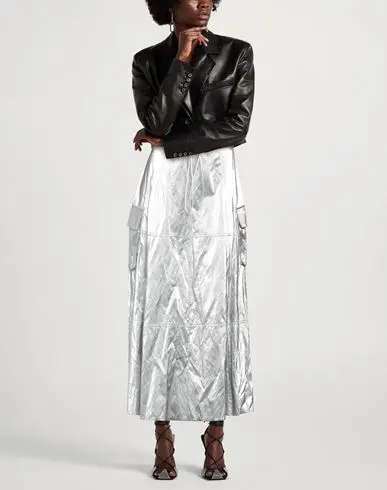 JIJIL Maxi Skirt With Metallic Coated Effect