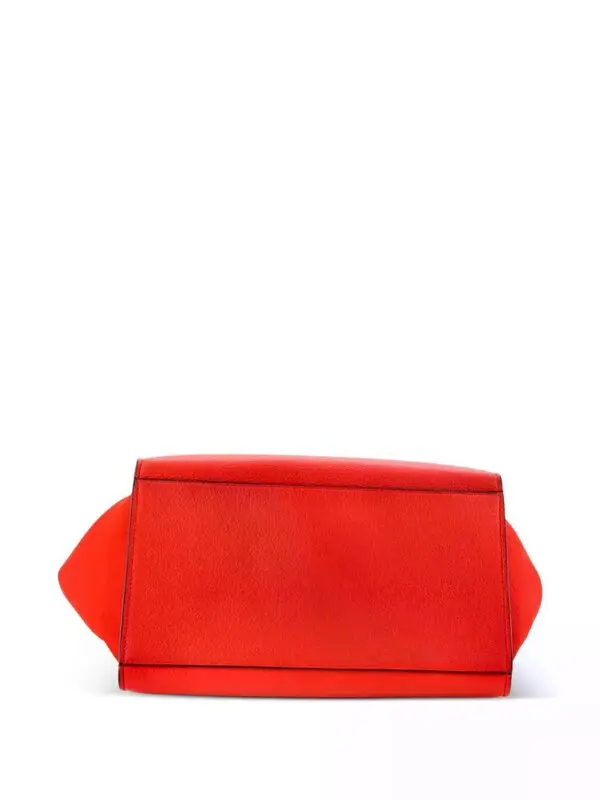 Celine Trapeze Bag Leather Small Satchel - Red