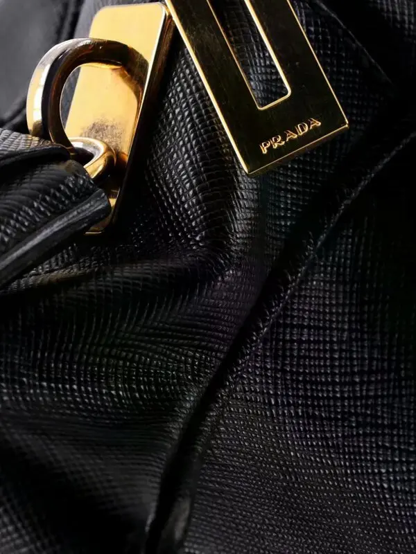 Prada Saffiano Leather Medium Bauletto Handbag