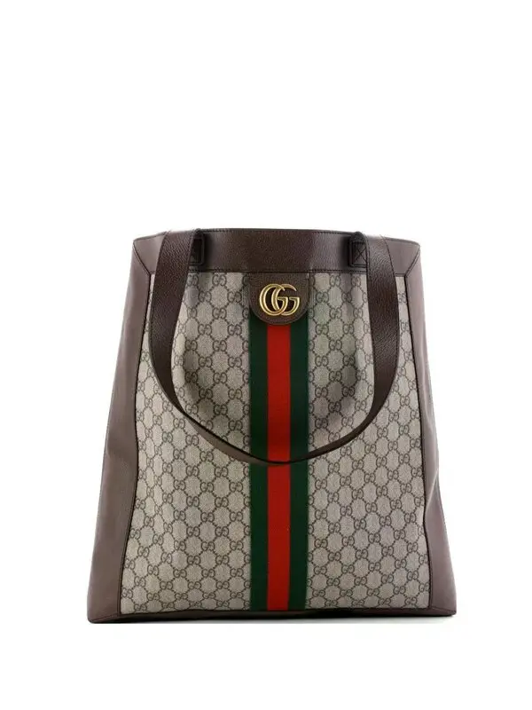 Gucci Ophidia Soft Gg Coated Canvas Large Tote Bag - Brown