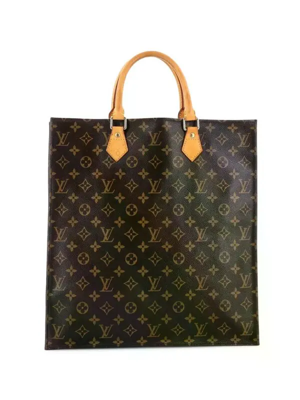 LOUIS VUITTON Monogram Canvas Sac Plat Tote Bag - Brown
