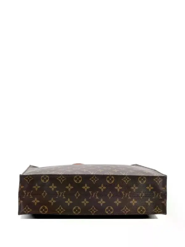 LOUIS VUITTON Monogram Canvas Sac Plat Tote Bag - Brown