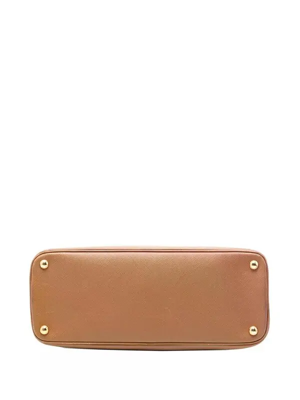 Prada Saffiano Leather Satchel - Brown