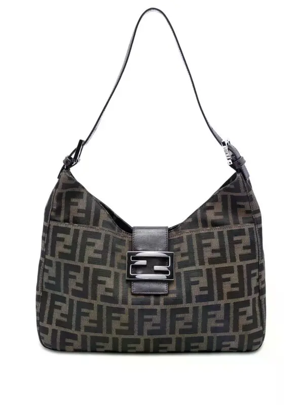 Fendi Zucca Canvas Shoulder Bag - Brown