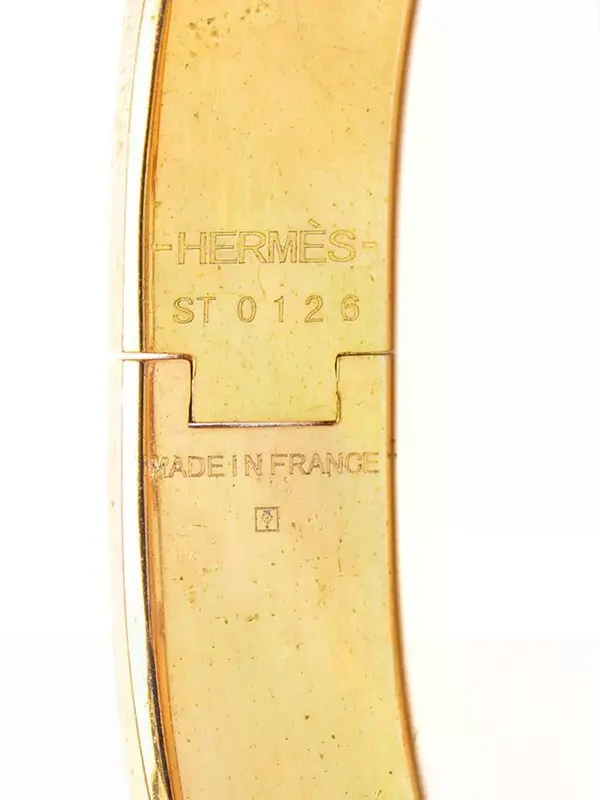 Hermès 20th Century Narrow Enamel Clic H Bracelet Pm - Blue