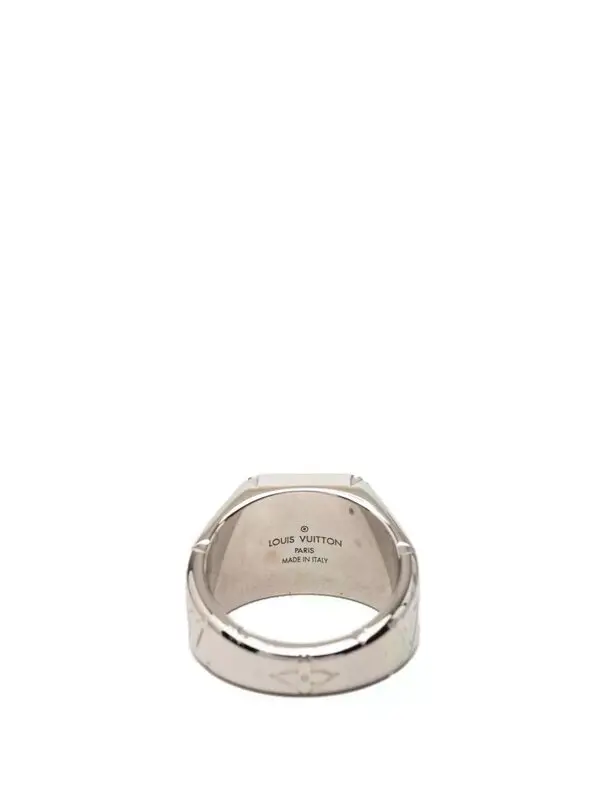 LOUIS VUITTON Brass Monogram Signet Ring