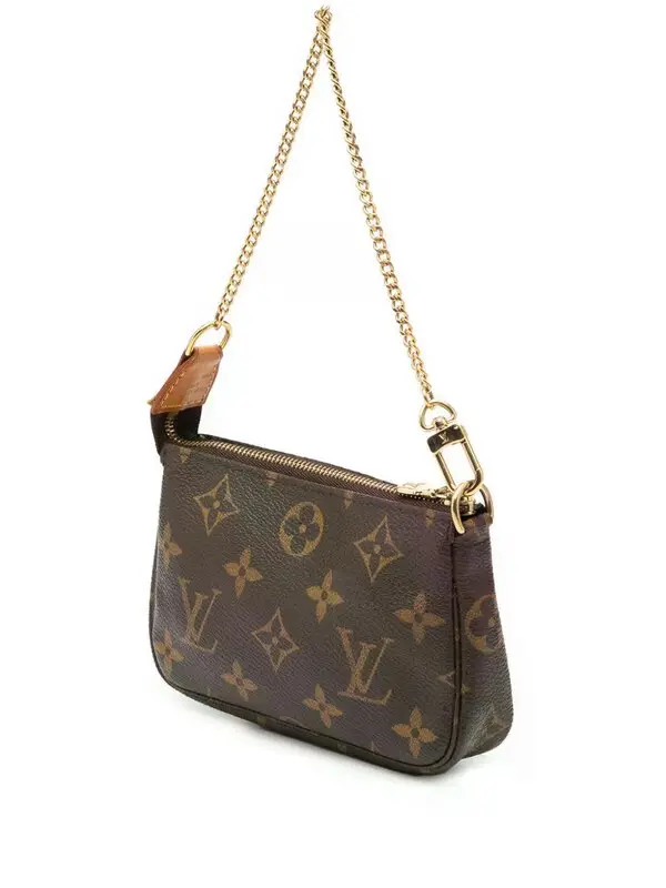 LOUIS VUITTON Monogram Mini Pochette Accessoires Handbag - Brown