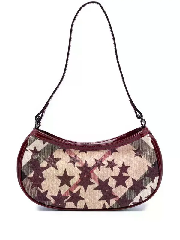 Burberry Mini Supernova Check Coated Canvas Stars Hobo Shoulder Bag
