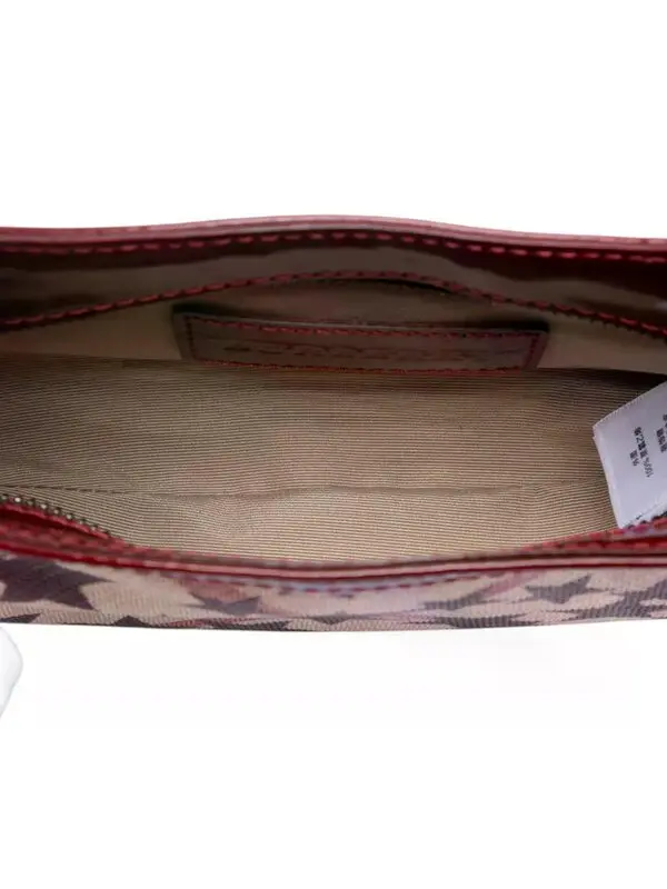 Burberry Mini Supernova Check Coated Canvas Stars Hobo Shoulder Bag