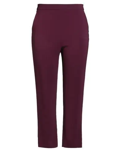Pinko Viscose And Elastane Cropped Tapered Pants - Plum