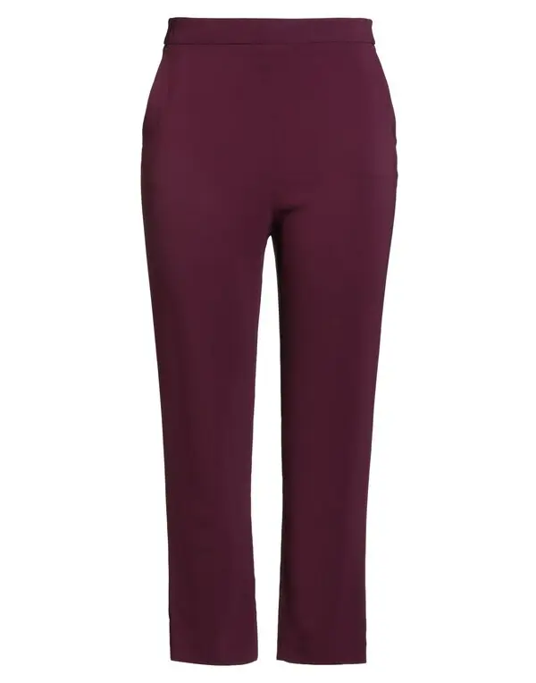Pinko Viscose And Elastane Cropped Tapered Pants - Plum