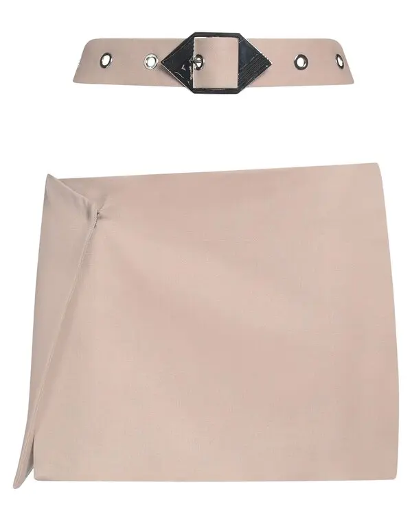 Attico Virgin Wool Mini Skirt With Belt