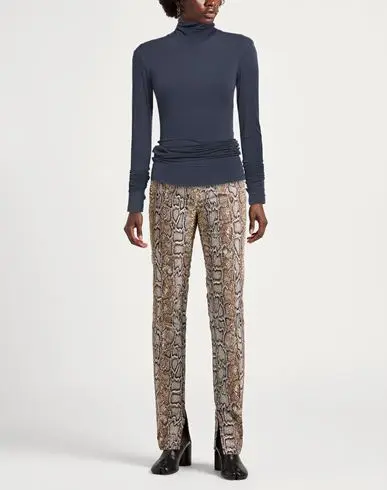 MANILA GRACE Viscose Blend Turtleneck Long Sleeve T-shirt