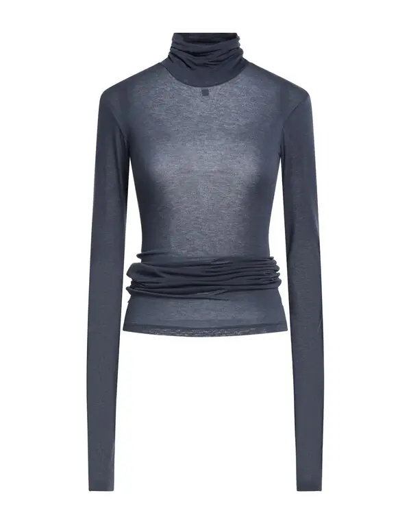 MANILA GRACE Viscose Blend Turtleneck Long Sleeve T-shirt