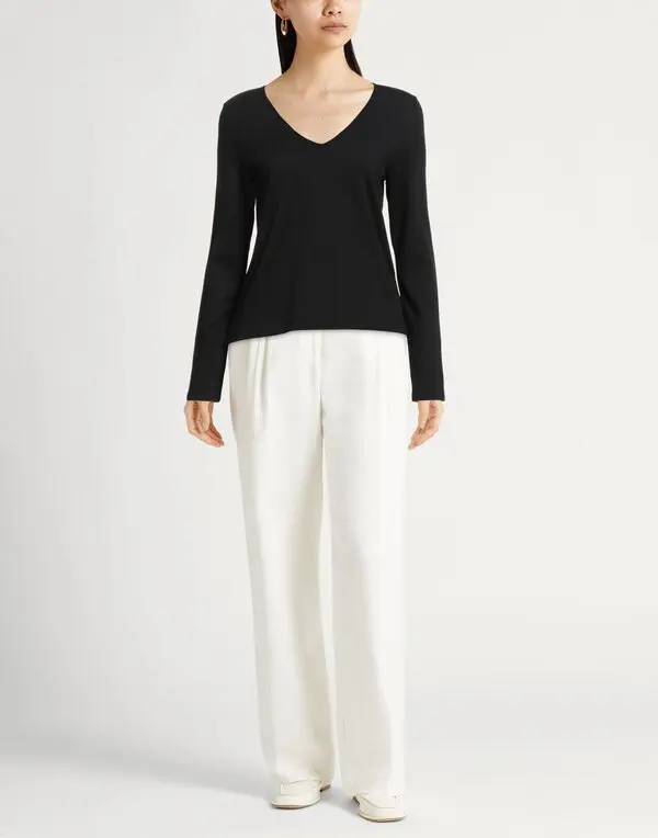 Majestic Filatures Long Sleeve V-neck Top