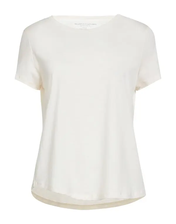 Majestic Filatures Lyocell And Virgin Wool T-shirt - White