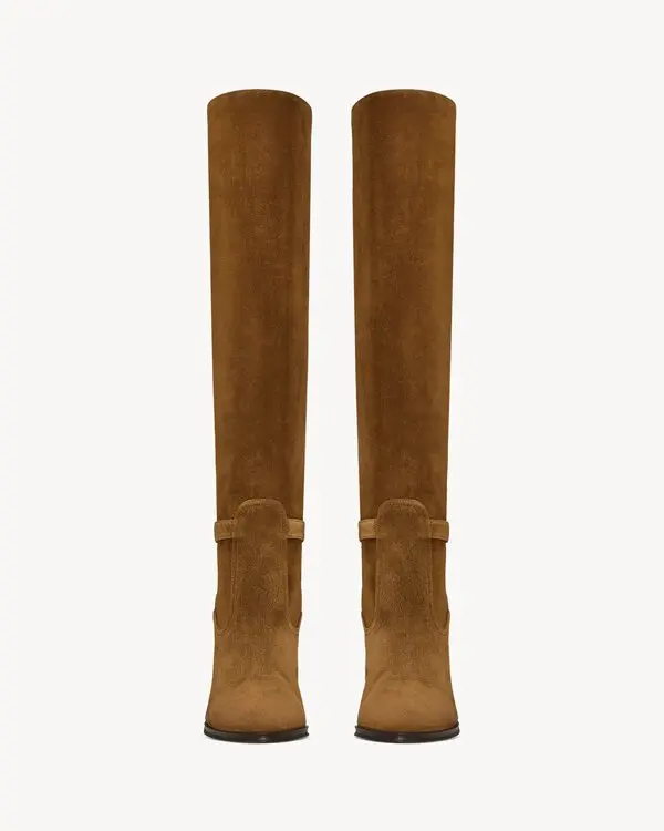 Saint Laurent Diane Suede Boots With Stiletto Heel - Land