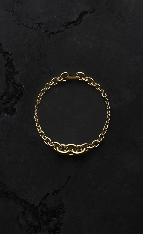 Saint Laurent Graduated Link Chain Bracelet In 18k Recycled Gold - Yellow Gold