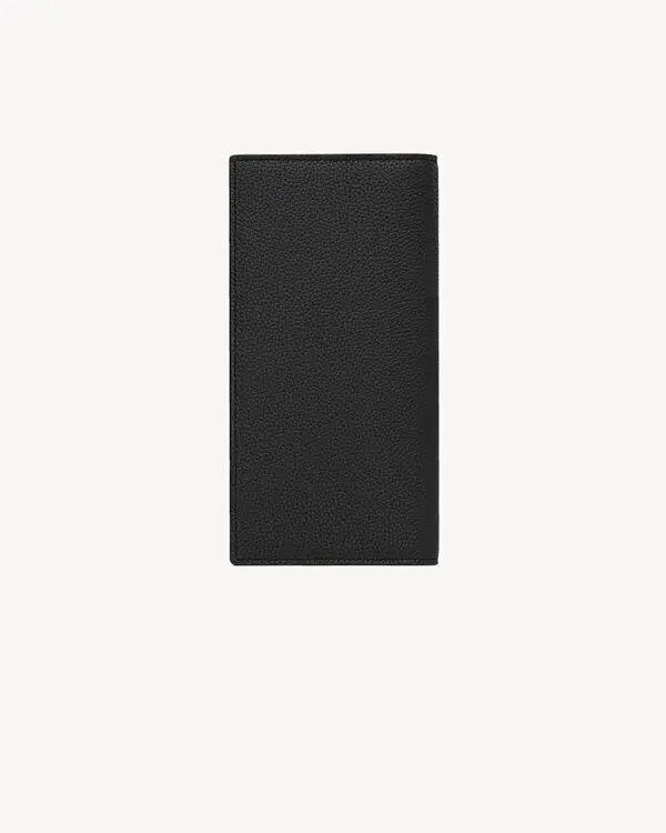 Saint Laurent Cassandre Shadow Continental Wallet In Grained Leather