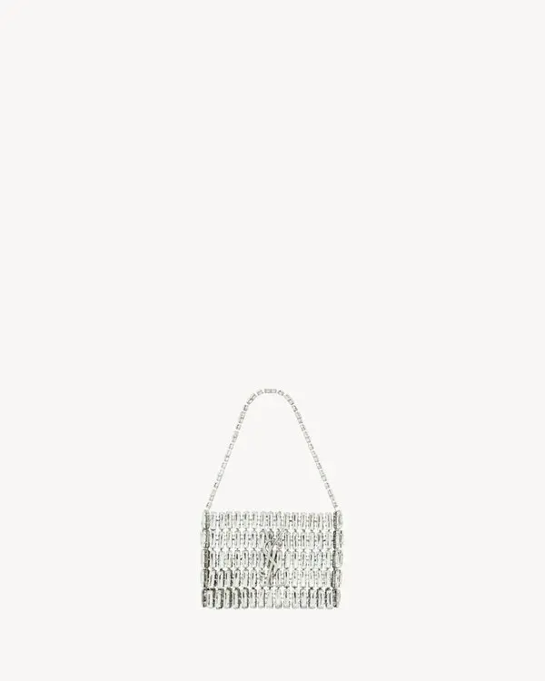 Saint Laurent Micro Evening Bag In Crystals