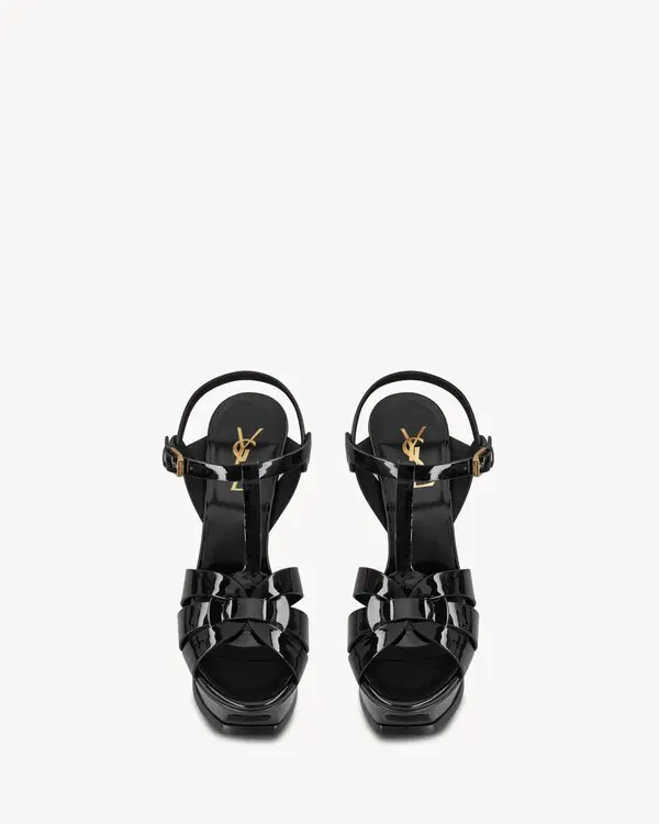 Saint Laurent Tribute Platform Stiletto Sandals - Black