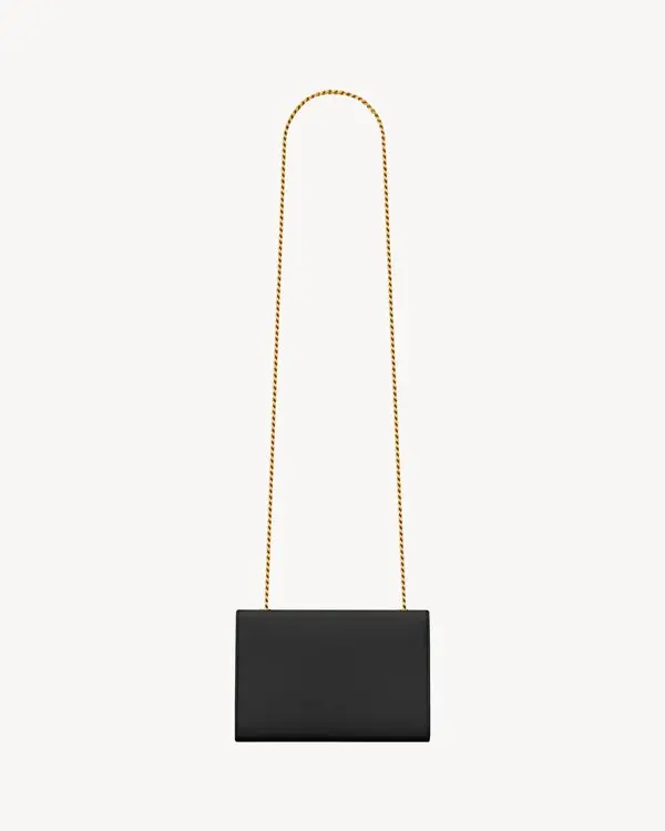 Saint Laurent Kate Small Embossed Leather Bag - Black