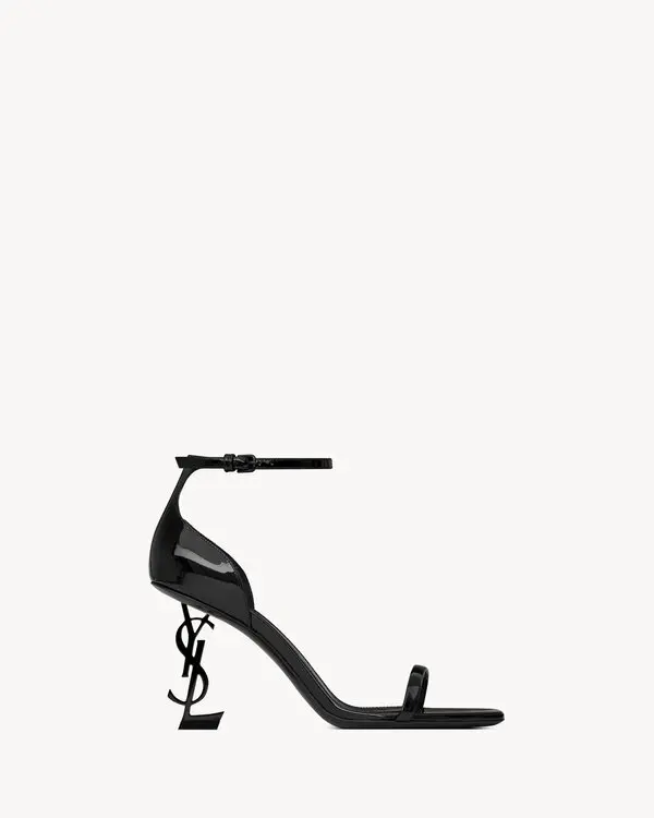 Saint Laurent Opyum Patent Leather Sandals