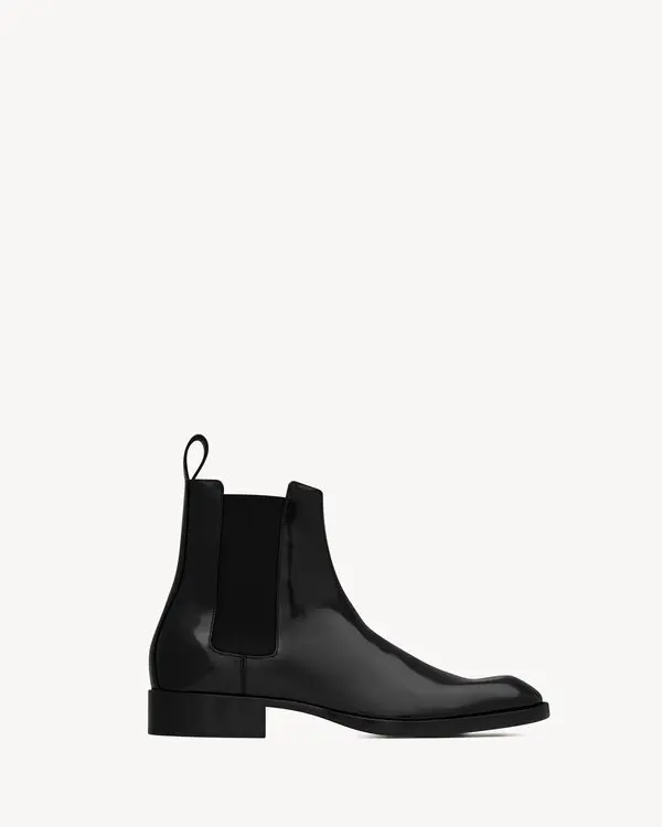Saint Laurent Vadim Chelsea Boots In Glazed Leather
