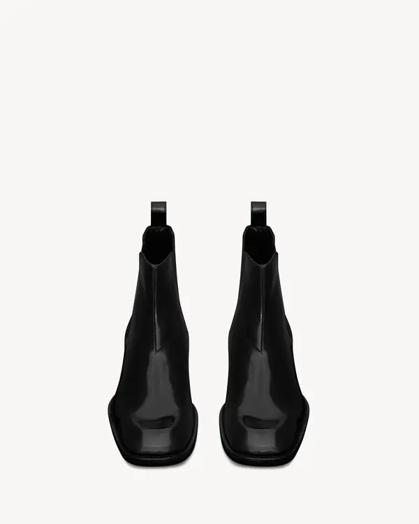 Saint Laurent Vadim Chelsea Boots In Glazed Leather