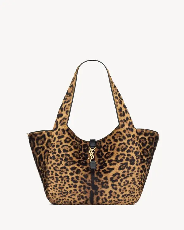 Saint Laurent Le 5 À 7 Bea Pony Hair Tote - Leopard