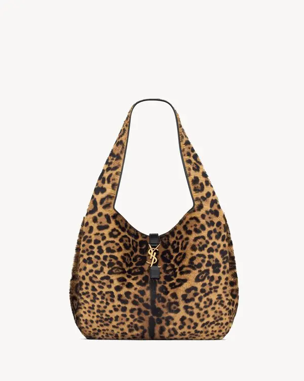 Saint Laurent Le 5 À 7 Bea Pony Hair Tote - Leopard